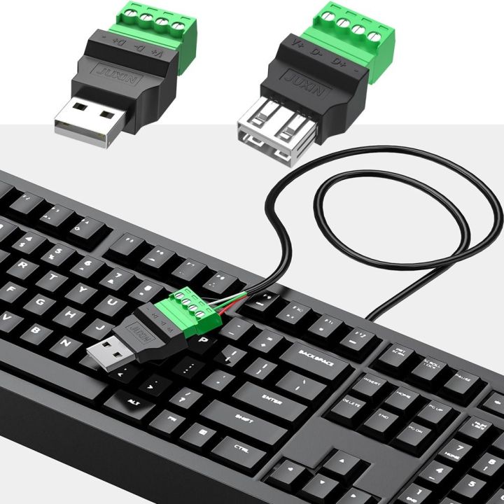 USB Plug USB 2.0 USB Connector 4 pin Type A USB Turn Terminal Adapter ...