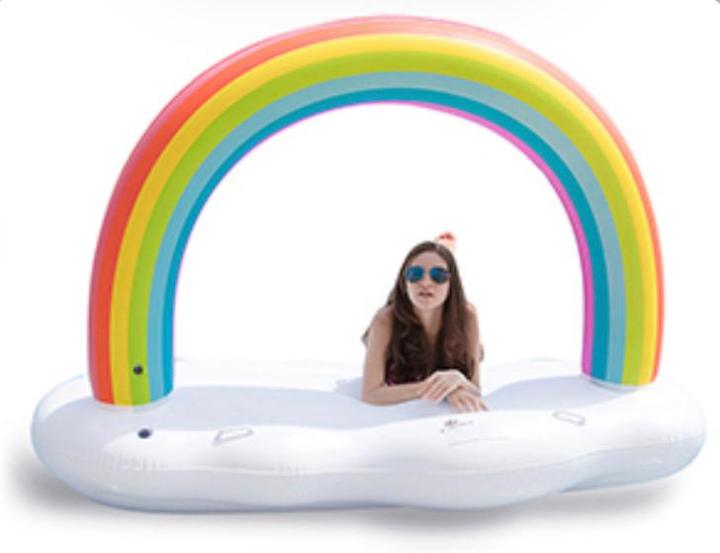 Giant Inflatable Rainbow Cloud Daybed Pool Float, Luxury Float for ...