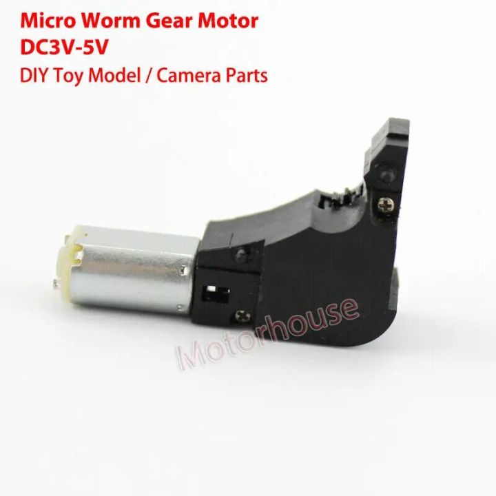 Micro Worm Gear Motor Plastic Gearbox DC 3V- 5V Slow Speed Output Gear ...