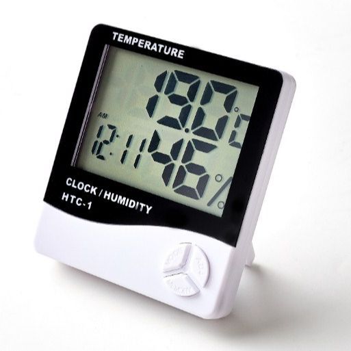 Indoor thermometer LCD Digital Clock Thermometer Hygrometer K 10082 ...
