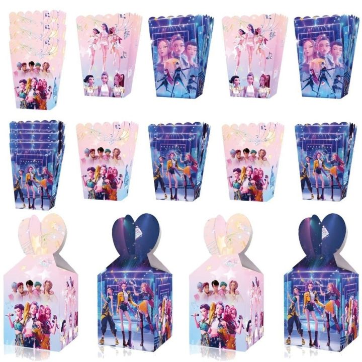 12pcs Snacks Food Tub Cardboard KPop Demon Hunters Popcorn Box Eco ...