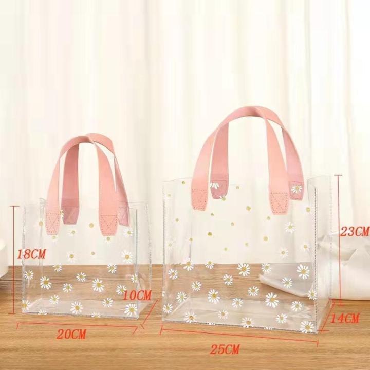Plastic Pvc Bag Trendy Pink/ *10*20cm/23*15*25cm Transparent Tote Bag ...