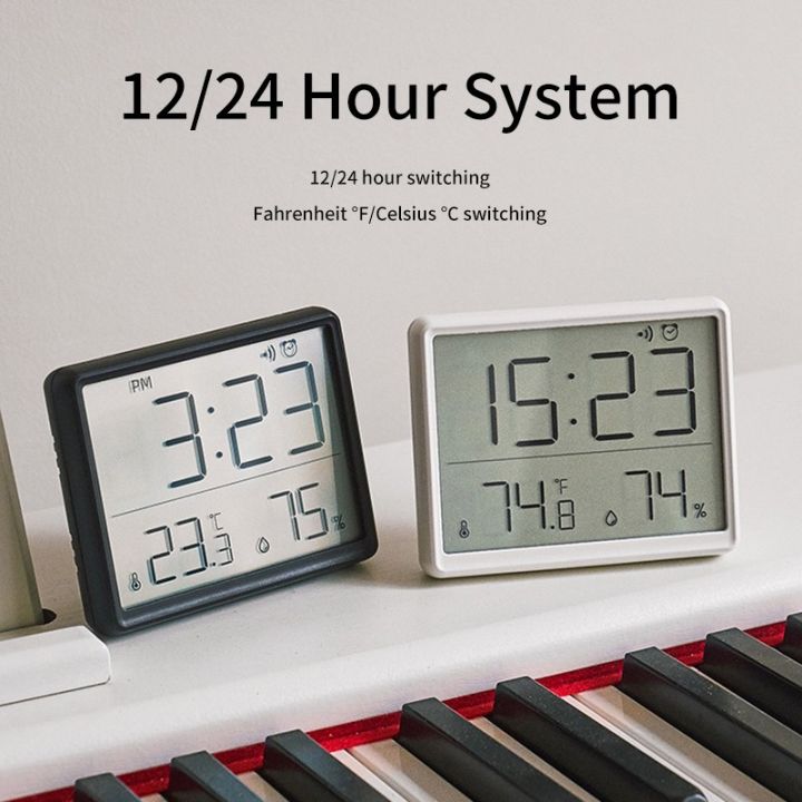 Hygrograph Alarm Clock Temperature and Humidity Clock Simple Electronic Clock | Daraz.lk