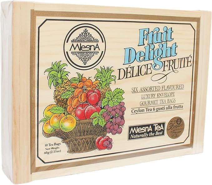 mlesna Fruit Delight Ceylon Fruit Tea, Six Assorted Flavored Luxury ...