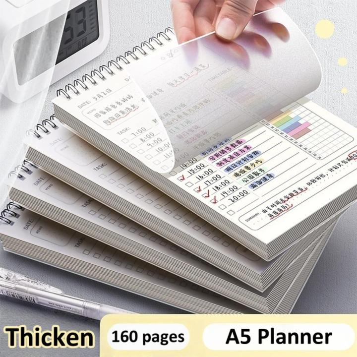Spiral Bound Spiral A5 Notebook Waterproof Cover To Do List Notebook ...