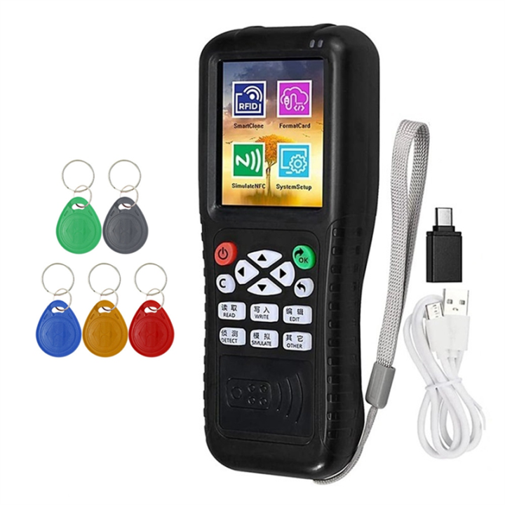 X100 RFID NFC Smart Card Reader Writer +5XT5577 Keychain RFID ...