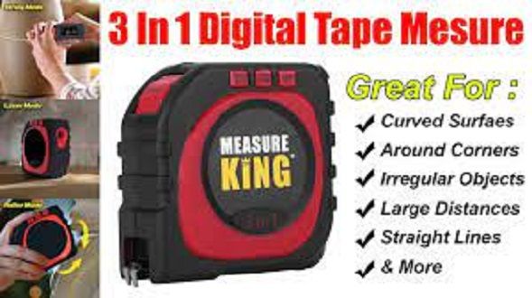 King Measure Meter Digital 3 in 1 Roller Cord 20M Sonic Mode - M001 ...