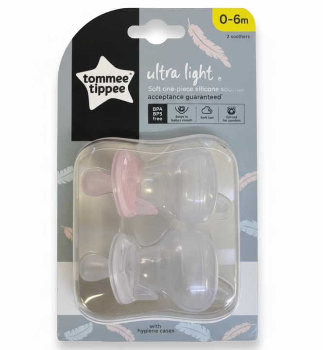 Tommee Tippee Ultra-Light Soft Silicone Soother – One-Piece | BPA & BPS ...