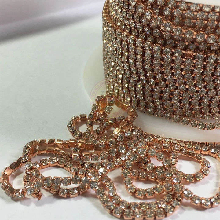 Stone Chain Copper White Color Small Size No.14PP 5 yard | Daraz.lk