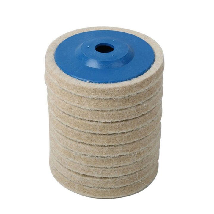 10 Pcs Angle Grinder Grinding Felt Wheel 100mm Mirror Grinding ...