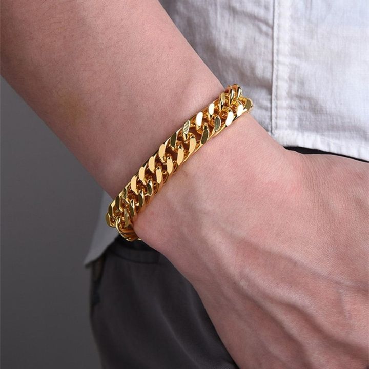 3-11mm Thick Waterproof Chain Bracelet for Men Stainless Steel Cuban ...