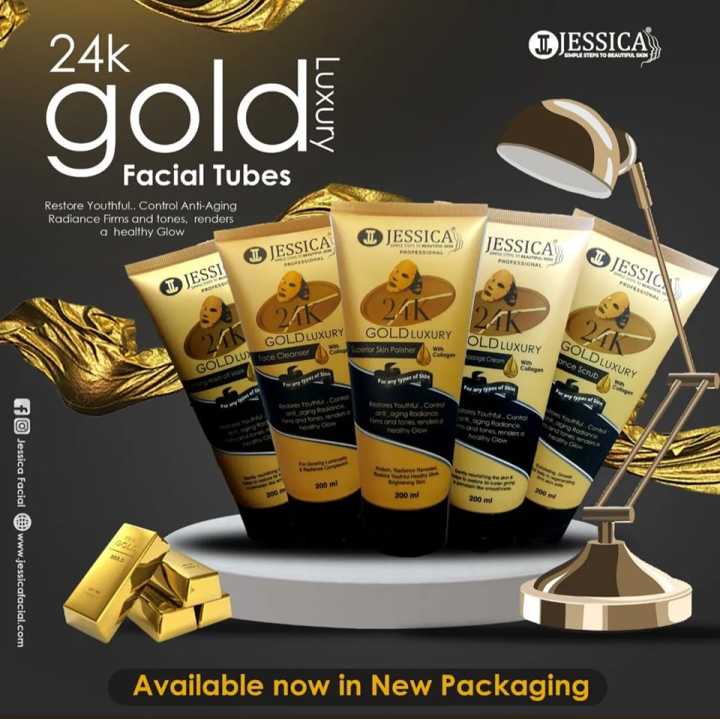 Jessica Luxury 24K Gold Facial Series 175ml Each Tube - Pack Of 5 ...