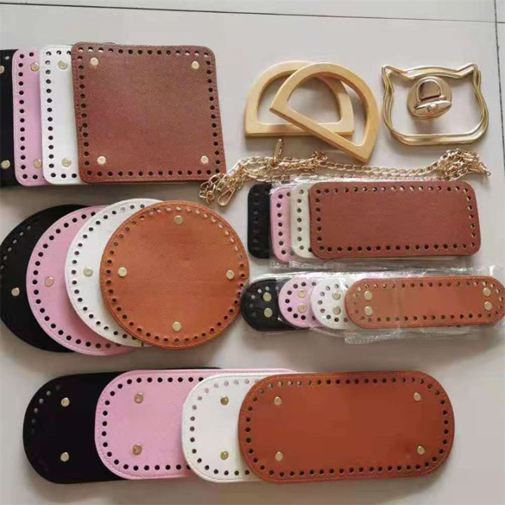 Leather Bag Bottoms DIY Handmade Oval Round Bottom Bag Accessories for ...