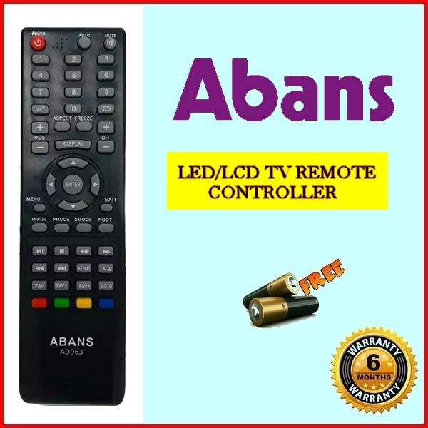 Abans Led/Lcd Tv Remote Controller Ad963 & Free Batteries | Daraz.lk