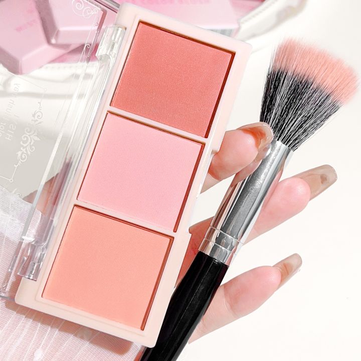 HISYI three-color blush natural color rendering delicate non-flying ...