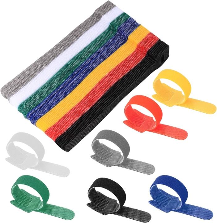 10pcs Velcro Cable Ties, Reusable Cable Tie, Adjustable Straps Tidy ...