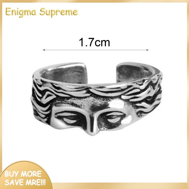 Enigma- Half Face Ring Adjustable Venus Goddess Ring for Party Date ...