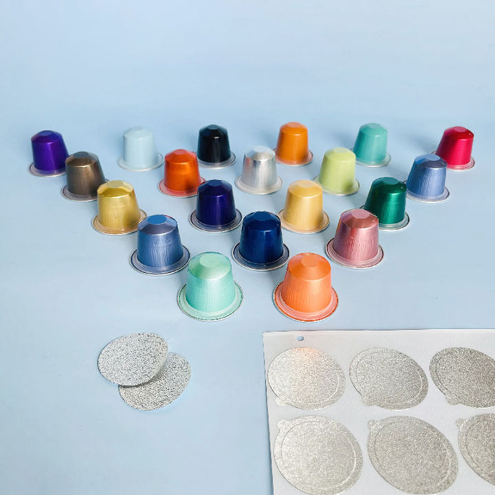 10Pcs/set Reusable Nespresso Coffee Capsules Nespresso Pods Empty Aluminum Foil Coffee Capsule ...