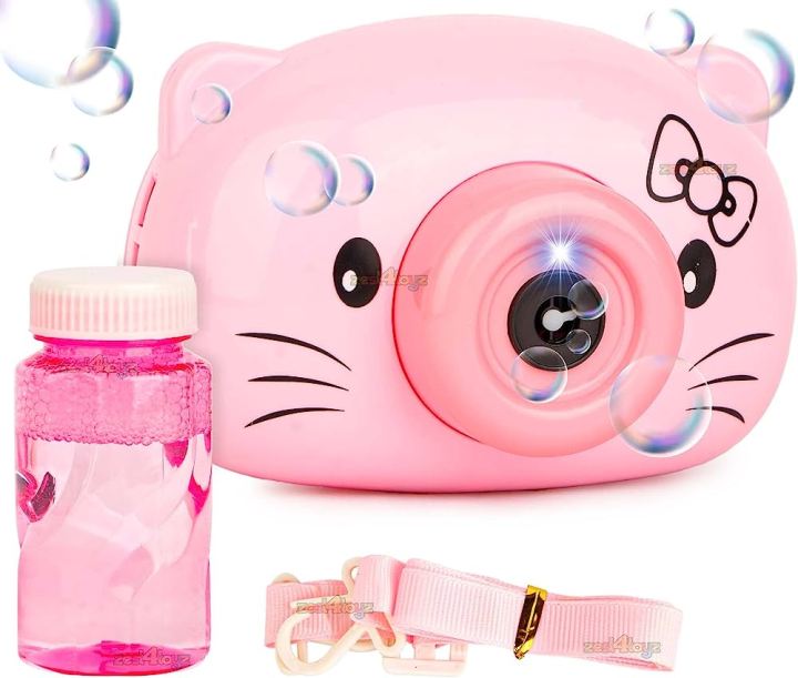 Bubble Camera for Kids Cute Kitty Shape Bubble Maker Machine with 1 ...