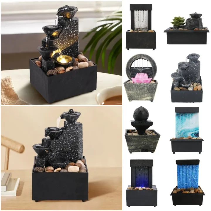 New Circulating Water Flow Water Fountain ABS Battery/Plugged in ...