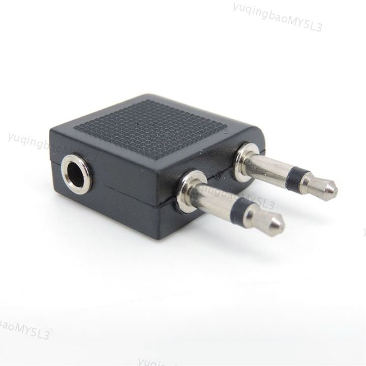 Nickel plated Air Plane dual 3.5mm Airplane socket Airline Headphone ...