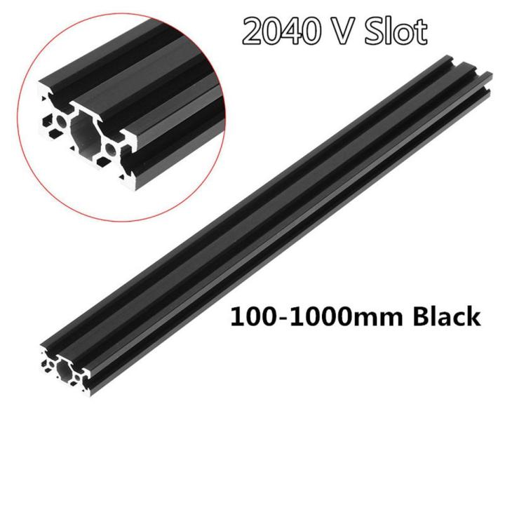 Black 100-1000mm 2040 V-Slot Aluminum Profile Frame for CNC DIY ...