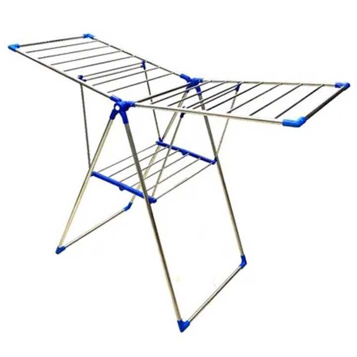Clothes Rack Hanger Stainless Steel Floor Cloth Dryer Stand | Daraz.lk