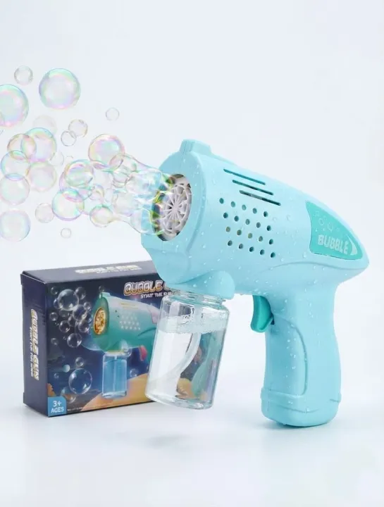 [LED LIGHTS] Automatic Bubble Gun Blaster - Rich Bubble Stream + Liquid ...