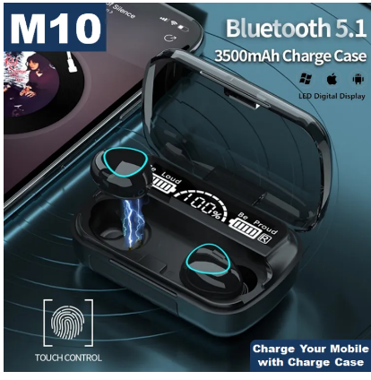 M10 NEWEST digital Indicator True Wireless Headset V5.3 BT Wireless Bluetooth Headset | Daraz.lk