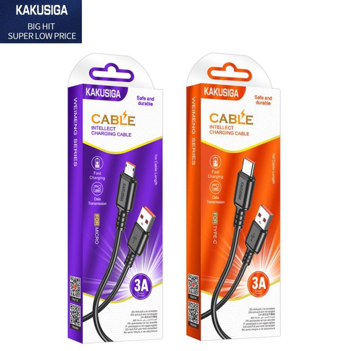 KAKUSIGA KSC-982 | 1M Micro USB Cable | 1M Type-C Cable | High Speed ...