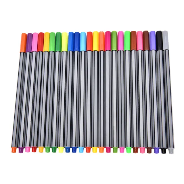 【The Quiet Page】Professional Finliner 0.4 Mm 24 Fineliner Pens Color ...