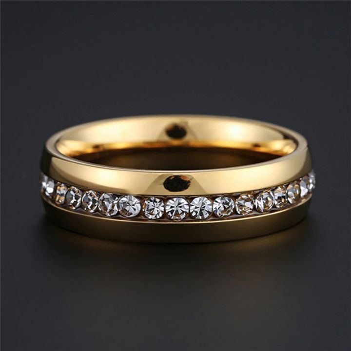 Women's Gold Plated Crystal Ring | Daraz.lk