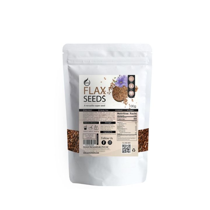 Ancient Nutraceuticals Flax Seeds 100g | Daraz.lk