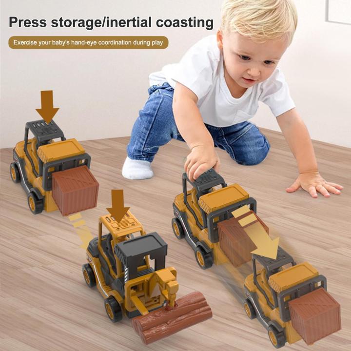Construction Site Playset for Kids Interactive Construction Toy Car Set ...