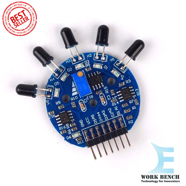 5 Way Flame Sensor Module 5 Road Digital Analog Signal Dual Output Fire