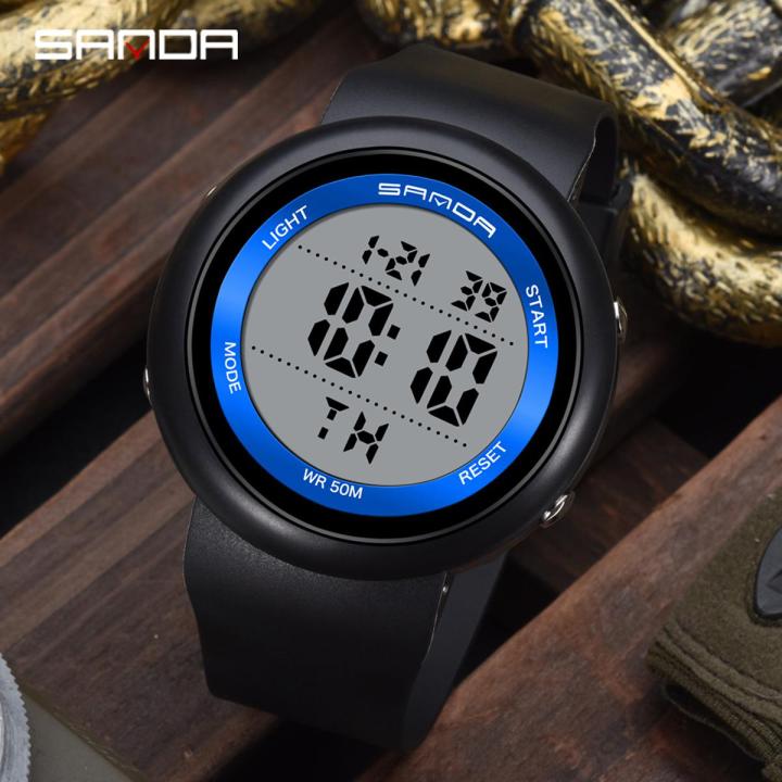 Digital Watch Mens Sport Digital Chronograph Alarm Dual Time Watch ...