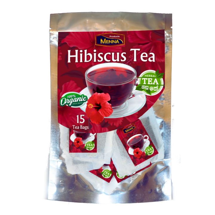 Menna Products Hibiscus Tea - 15 Tea Bags of Vibrant Refreshment and ...