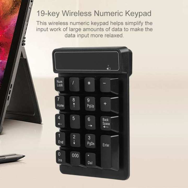 2.4G wireless numeric keypad for touch typing waterproof 19-key digital ...