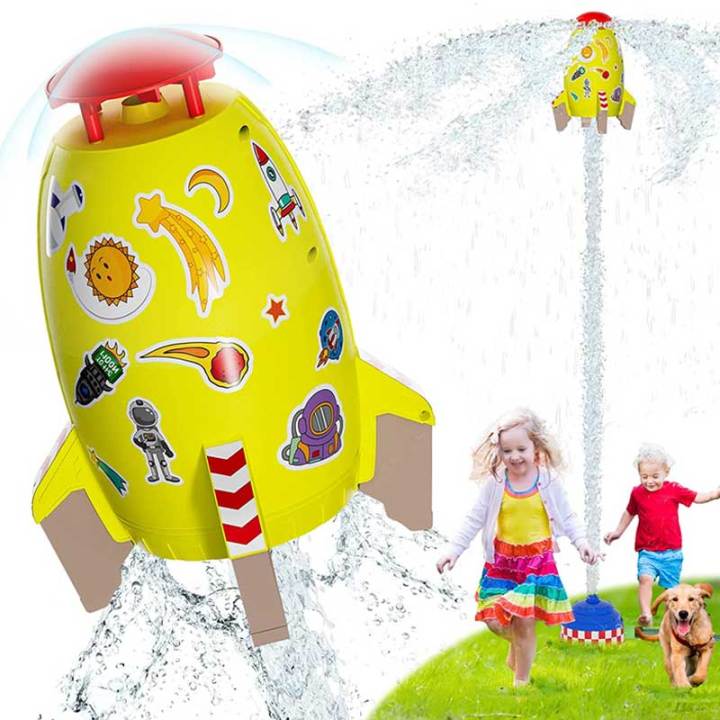 Rocket Jet Sprinkler Toys Spinning Flying Splash Playing Water Toy ...