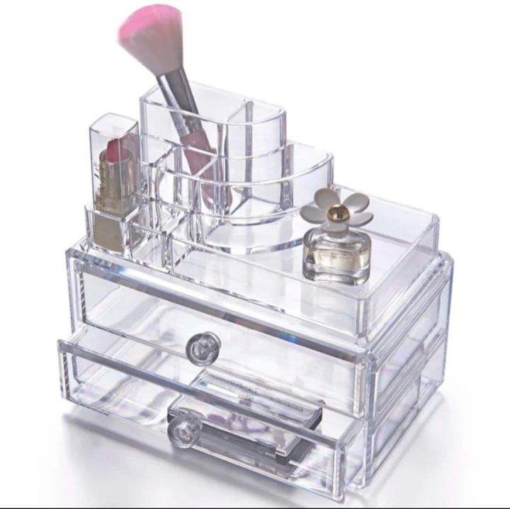Acrylic Makeup Organizers and Storage with 4 Drawers,Clear Stackable ...