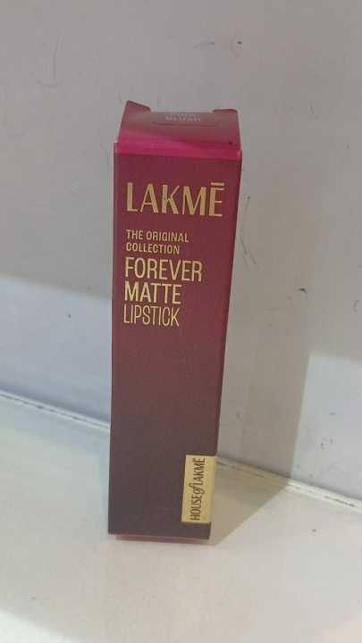 lakme the original collection forever matte lip stick (cr7 red crimson ...