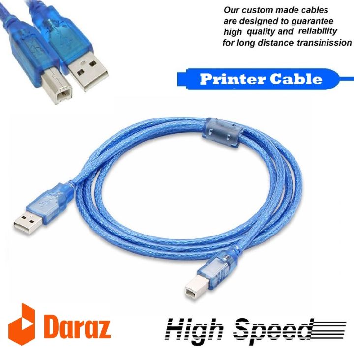 (1.5M / 3M / 5M / 10M) High Speed Transparent USB Printer Cable Type A ...