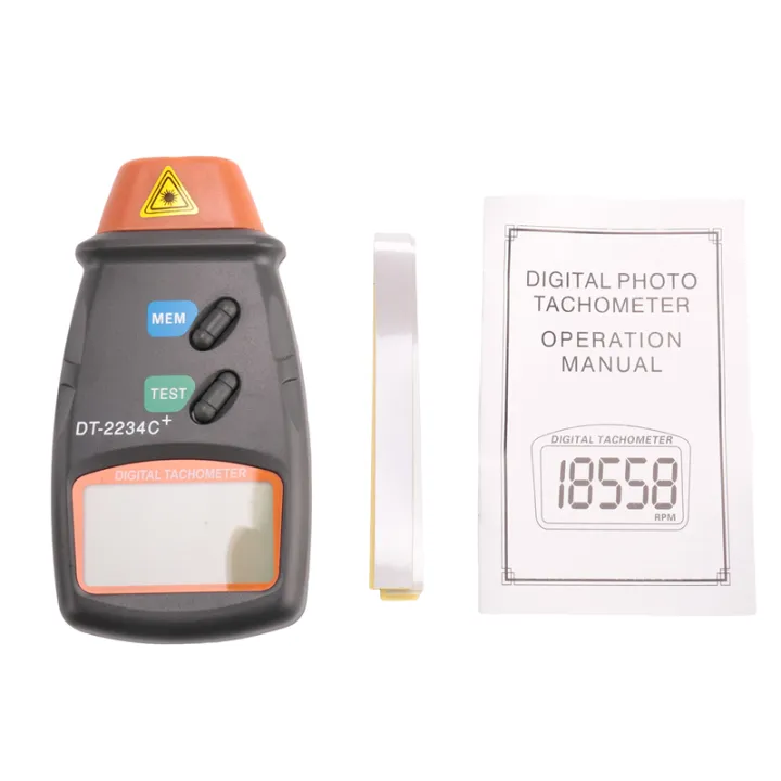 Digital Tachometer Rpm Meter Non-Contact 2.5Rpm-99999Rpm Lcd Display ...