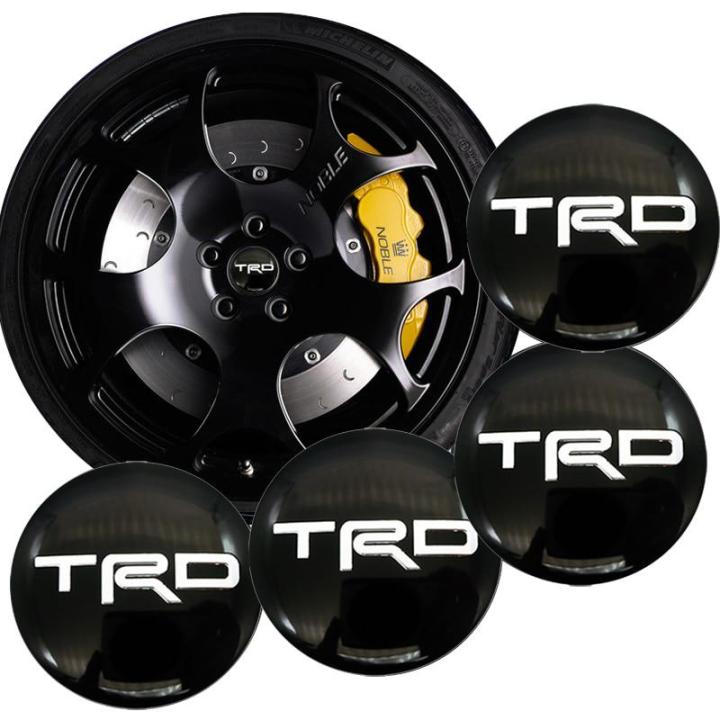 4pcs TRD Racing 56mm TRD Sticker Wheel Center Hub Caps Wheel Dust-proof ...