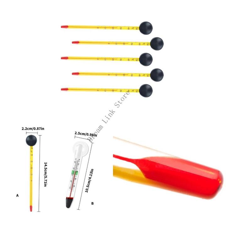 Q1FD 5Pcs Glass Submerged Thermometers For Home Aquariums Labs ...