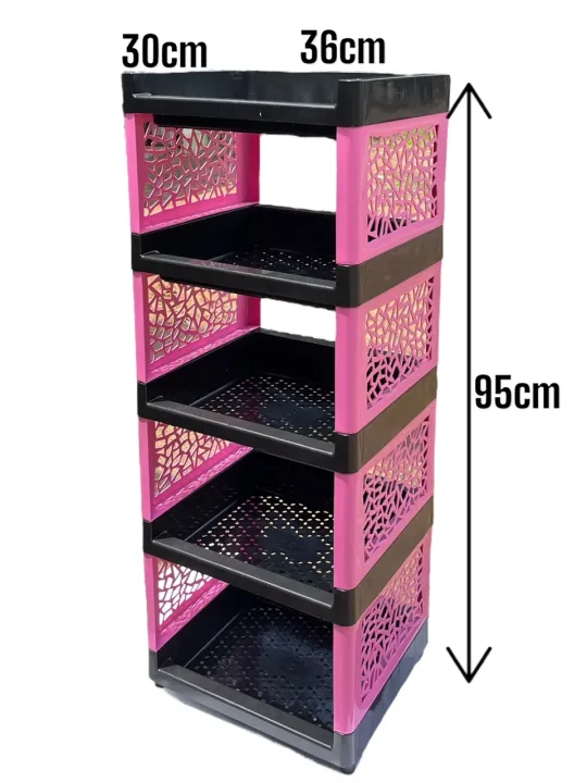 5 Layer Storage Rack, Book Shelf, Storage Rack for Home, Plastic Racks ...