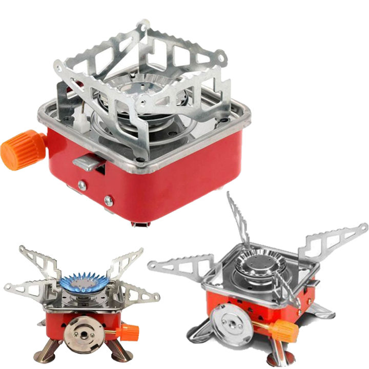 Foldable Mini Camping Gas Stove Aluminum Cooking Picnic Stove Portable ...