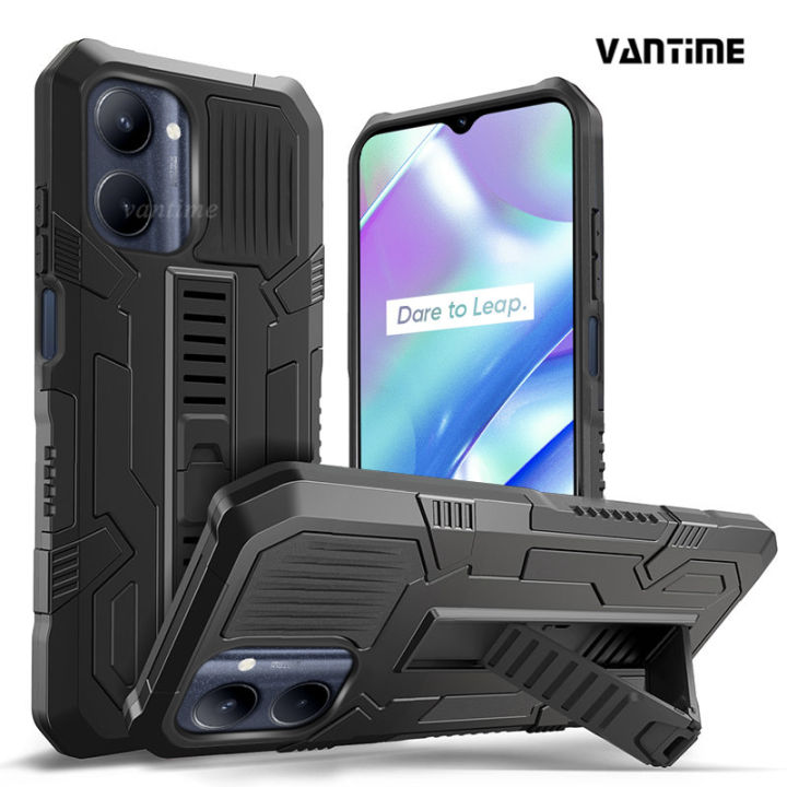 Vantime for Realme C33 Slim Case Kickstand Hard Matte Back Phone Cover | Daraz.lk