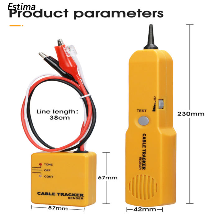 RJ11 Network Cable Tracker Line Finder Detector Tool Cable Transmitter ...