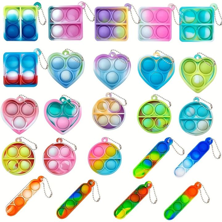 popit toys 24PCS Pop Fidget Toys Party Favors Toddler 4 Shapes Pop ...